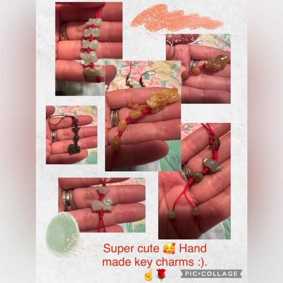 Hand made | Accessories | Super Cute Hand Made Key Charms Made Of Jades ...